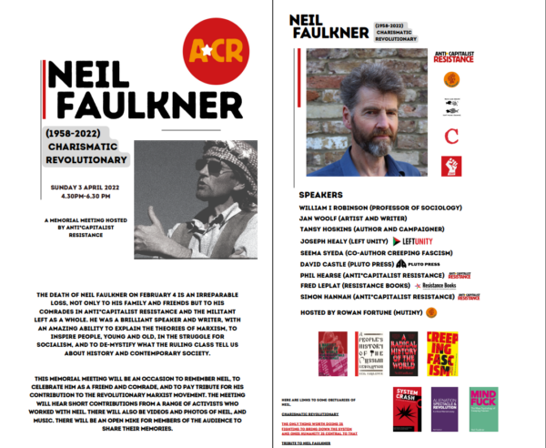 Neil Faulkner (1958-2022) Charismatic Revolutionary – Memorial Video ...