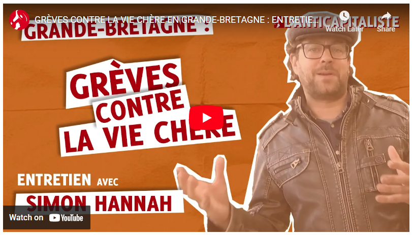 Grèves contre la vie chère en Grande-Bretagne : Entretien avec Simon ...